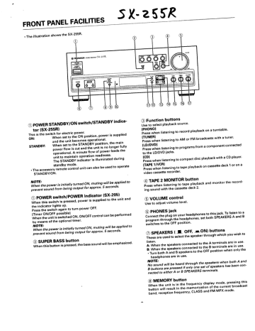Pioneer SX-255R user manual | Manualzz