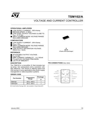 STMicroelectronics TSM102 Datasheet | Manualzz