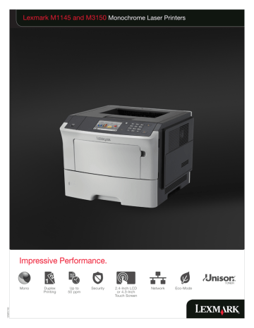 Lexmark M3150 Features & Specifications | Manualzz