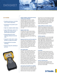 TRIMBLE TSC2 - User manual, Manual, Data Sheet