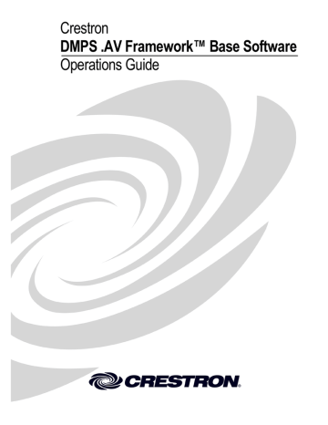 Crestron DMPS Guide | Manualzz