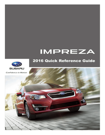 Subaru Impreza Quick Reference Guide | Manualzz