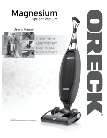 Oreck LW100 Magnesium Vacuum Cleaner User guide | Manualzz