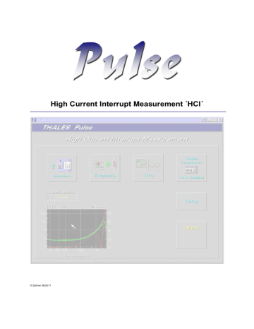 Zahner High Current Interrupt Measurement HCI User Manual | Manualzz