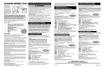 Clicker CLK1 Quick start manual | Manualzz