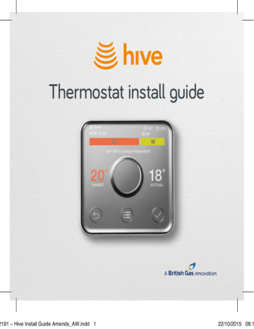 Hive Active Heating Thermostat Install Guide | Manualzz