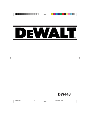 DeWalt DW443 Instruction manual | Manualzz
