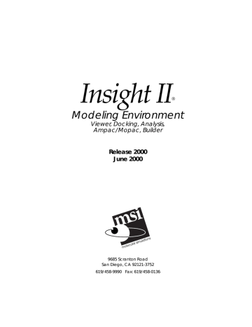 Insight II Modeling Environment User Guide | Manualzz