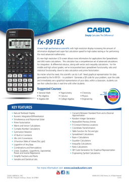 Casio fx-991EX - User manual, User's Guide