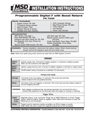MSD Digital-7 Programmable Installation Instructions | Manualzz