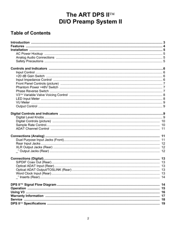ART DPS II User Manual | Manualzz
