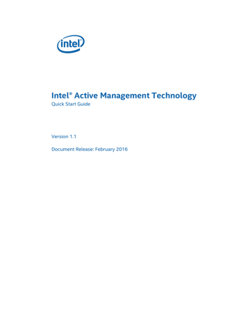 Intel Active Management Technology Quick Start Guide | Manualzz