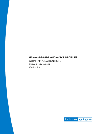 Bluegiga iWRAP 6 Bluetooth module - Application note | Manualzz