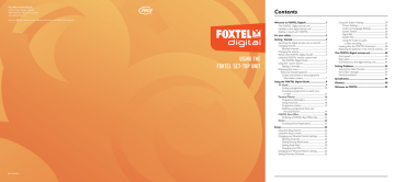 FOXTEL digital set-top unit user guide | Manualzz
