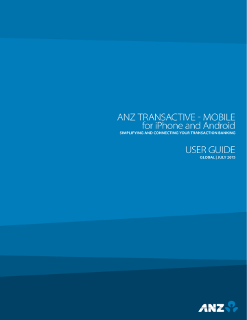 ANZ Transactive Mobile User Guide | Manualzz