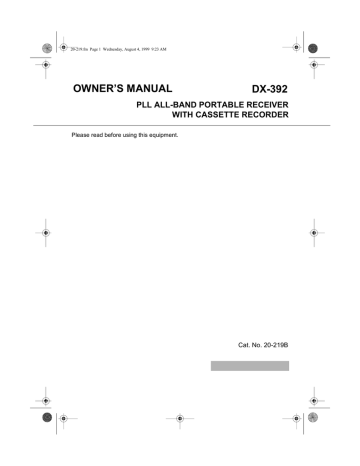 Radio Shack DX-392 Owner`s manual | Manualzz