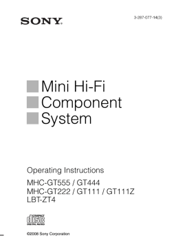 Sony MHC-GT555 - Handleiding, de handleiding, Gebruikershandleiding