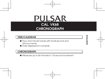 Pulsar VK68 Watch User Manual | Manualzz