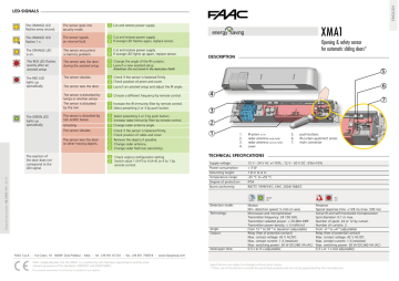 Opening & safety sensor XMA1 User Manual | Manualzz