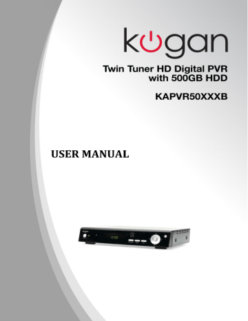 Kogan TV set-top box KAPVR50XXXB User Manual | Manualzz