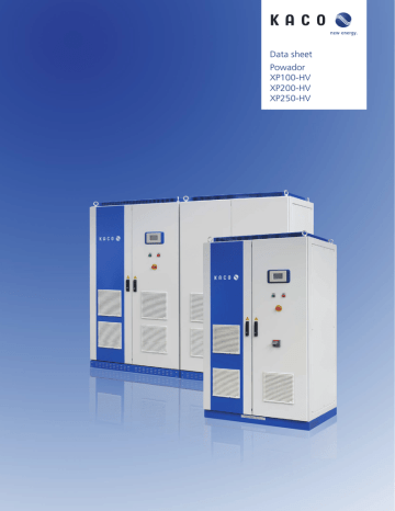 Kaco Powador XP 100-HV - XP 250-HV Inverter Data Sheet | Manualzz