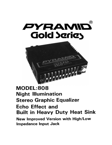 Pyramid Gold Series 808 User Manual | Manualzz