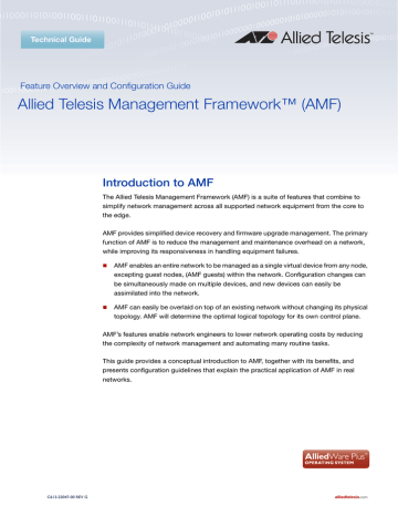 Allied Telesis Management Framework AMF Technical Guide | Manualzz