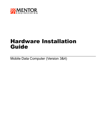 Mobile Data Computer V3&4 Hardware Installation Guide | Manualzz