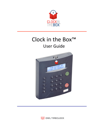 Clock in the Box User Guide | Manualzz