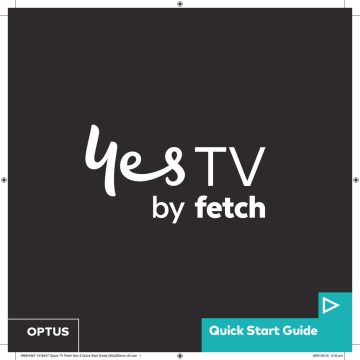 Optus TV service Gen 3 Fetch Quick Start Guide | Manualzz