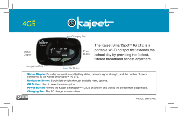 Kajeet SmartSpot 4G LTE User manual | Manualzz