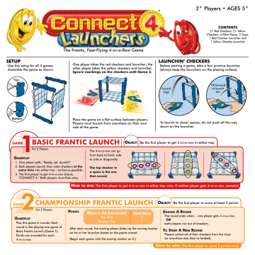 Hasbro Connect 4 Launchers Instructions | Manualzz