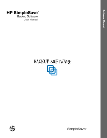 HP SimpleSave Backup Software User Manual | Manualzz