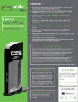 Plugable USB Docking Station UD-3900 User Manual | Manualzz