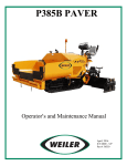 Weiler P385 Paver Operation and Maintenance Manual | Manualzz