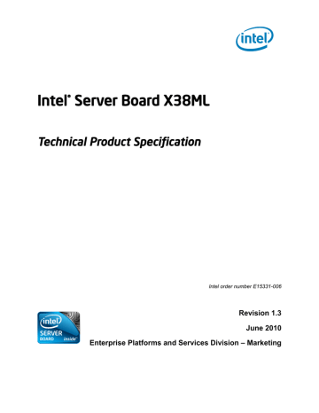 Intel X38ML - Server Board Motherboard Technical Manual | Manualzz