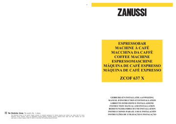 Zanussi ZCOF 637 X Espresso Coffee Machine User Manual | Manualzz