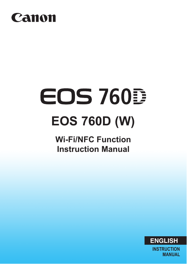 Canon eos 760d Digital Camera User manual | Manualzz