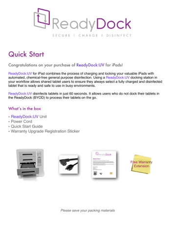 ReadyDock:UV Quick Start Guide | Manualzz