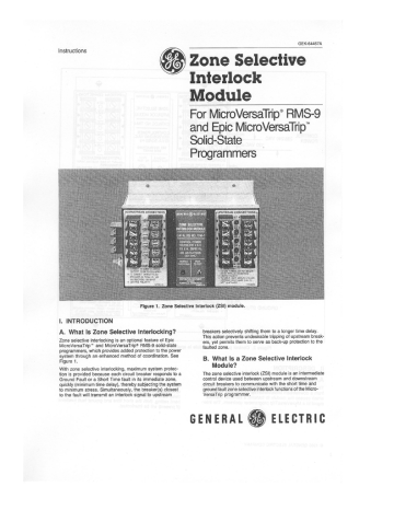 ABB Zone Selective Interlock Module Instructions | Manualzz