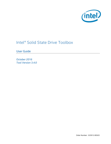 Intel Solid State Drive Toolbox User Guide | Manualzz