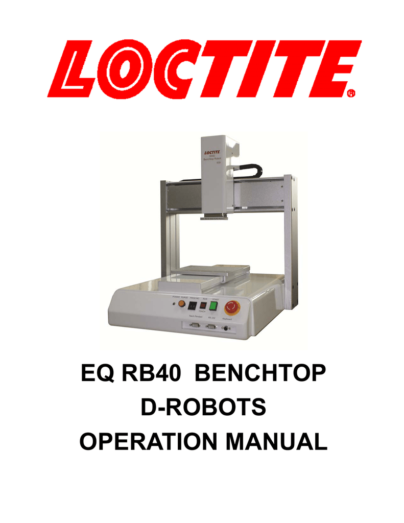 Loctite EQ RB40 400D Operation Manual | Manualzz