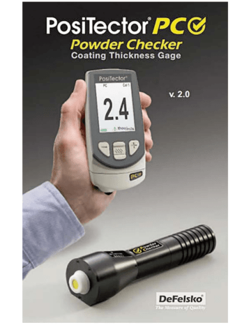 DeFelsko PosiTector PC manual | Manualzz