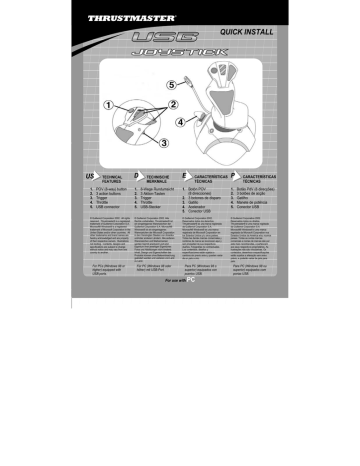 Thrustmaster 2960623 Flight Control Installation manual | Manualzz