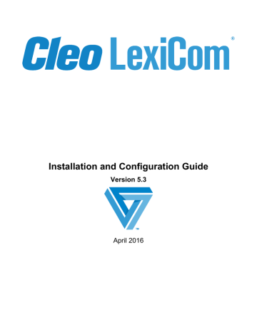 Cleo LexiCom Installation and Configuration Guide | Manualzz