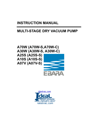 EBARA A10S Instruction manual | Manualzz