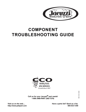 Jacuzzi Whirlpool Bath Troubleshooting Guide | Manualzz