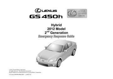 Lexus GS 450h Emergency Response Guide | Manualzz