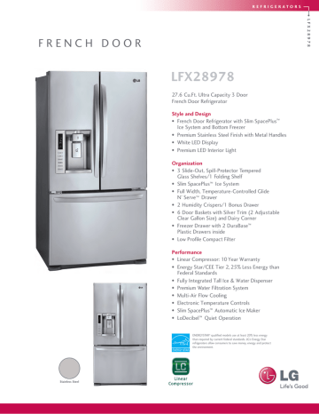 LG LFX28978ST Specification | Manualzz