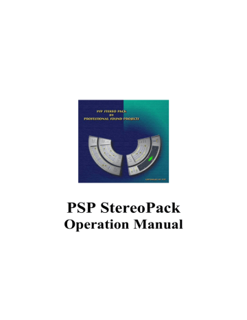 PSP StereoPack Operation Manual | Manualzz